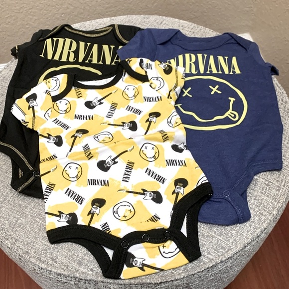 NIRVANA | Shirts & Tops | Newnirvana Kids Graphic Tshirt Black And Blue ...